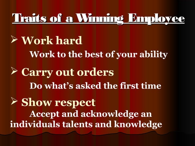 Work Ethic | PPT | Human Resources | Business