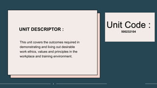 WORK OF ETHICS LESSON IN PROFESSIONALISM | PPT