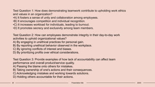 WORK OF ETHICS LESSON IN PROFESSIONALISM | PPT