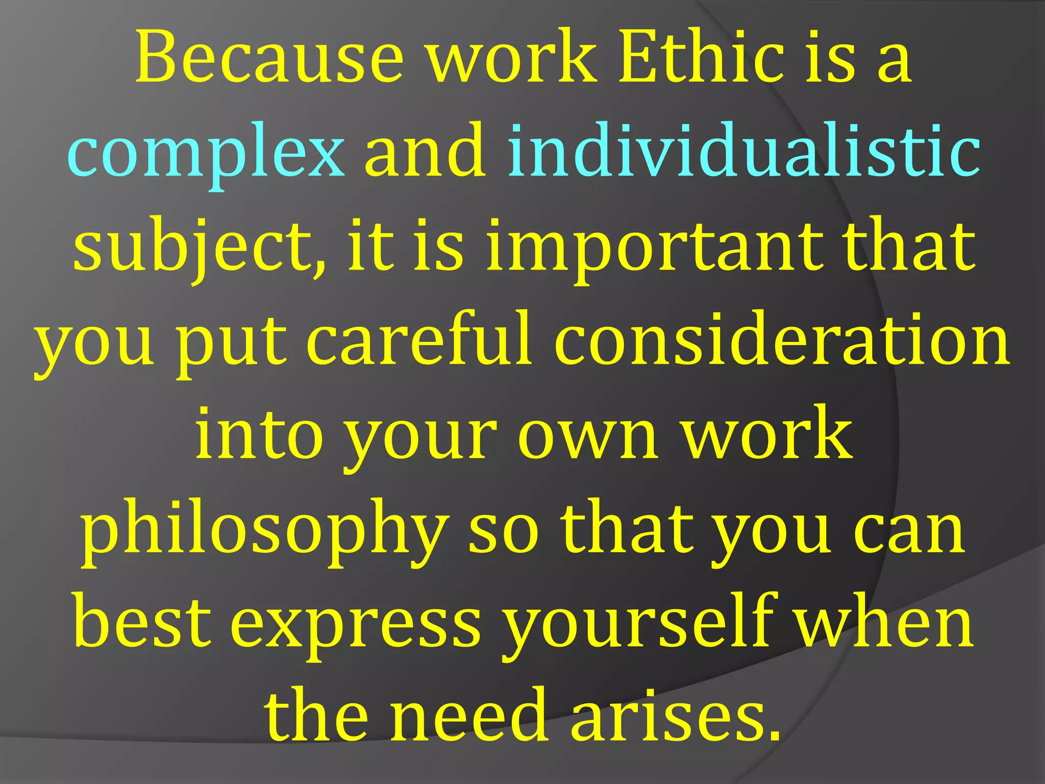 Work ethics workshop 4 | PDF