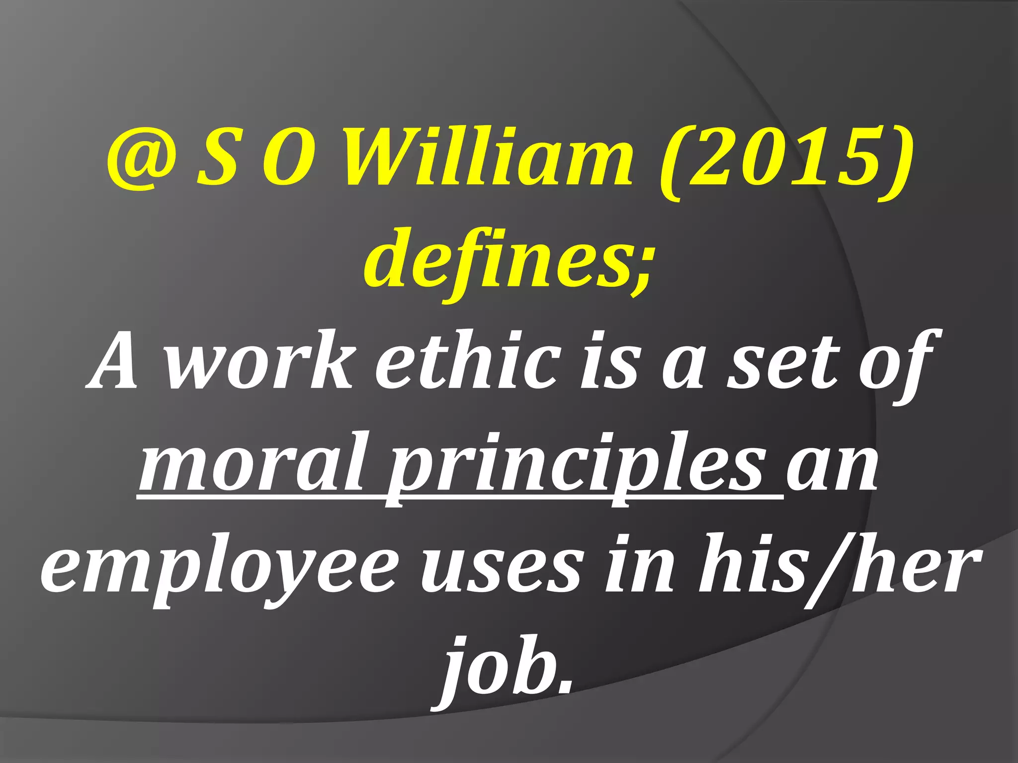 Work ethics workshop 4 | PDF