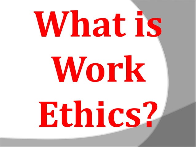 Work ethics workshop 4 | PDF