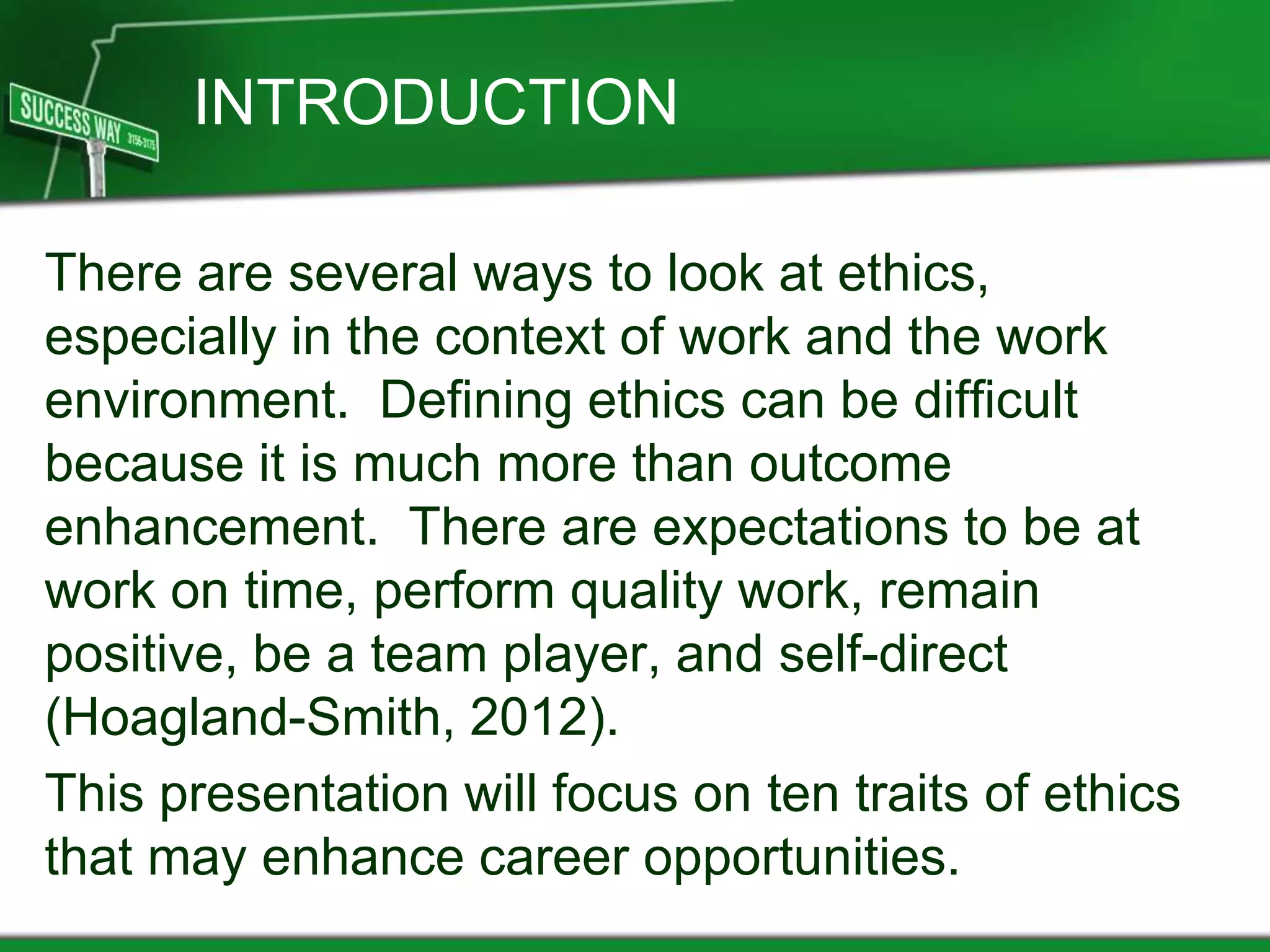 Dunsha Work Ethics Project | PPTX