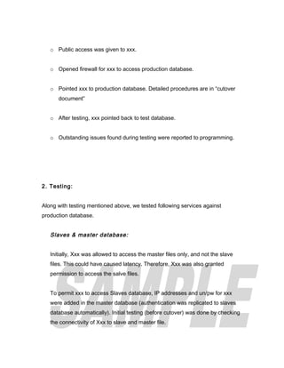 Work Example(Testing Report) | PDF
