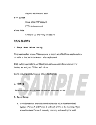Work Example(Testing Report) | PDF