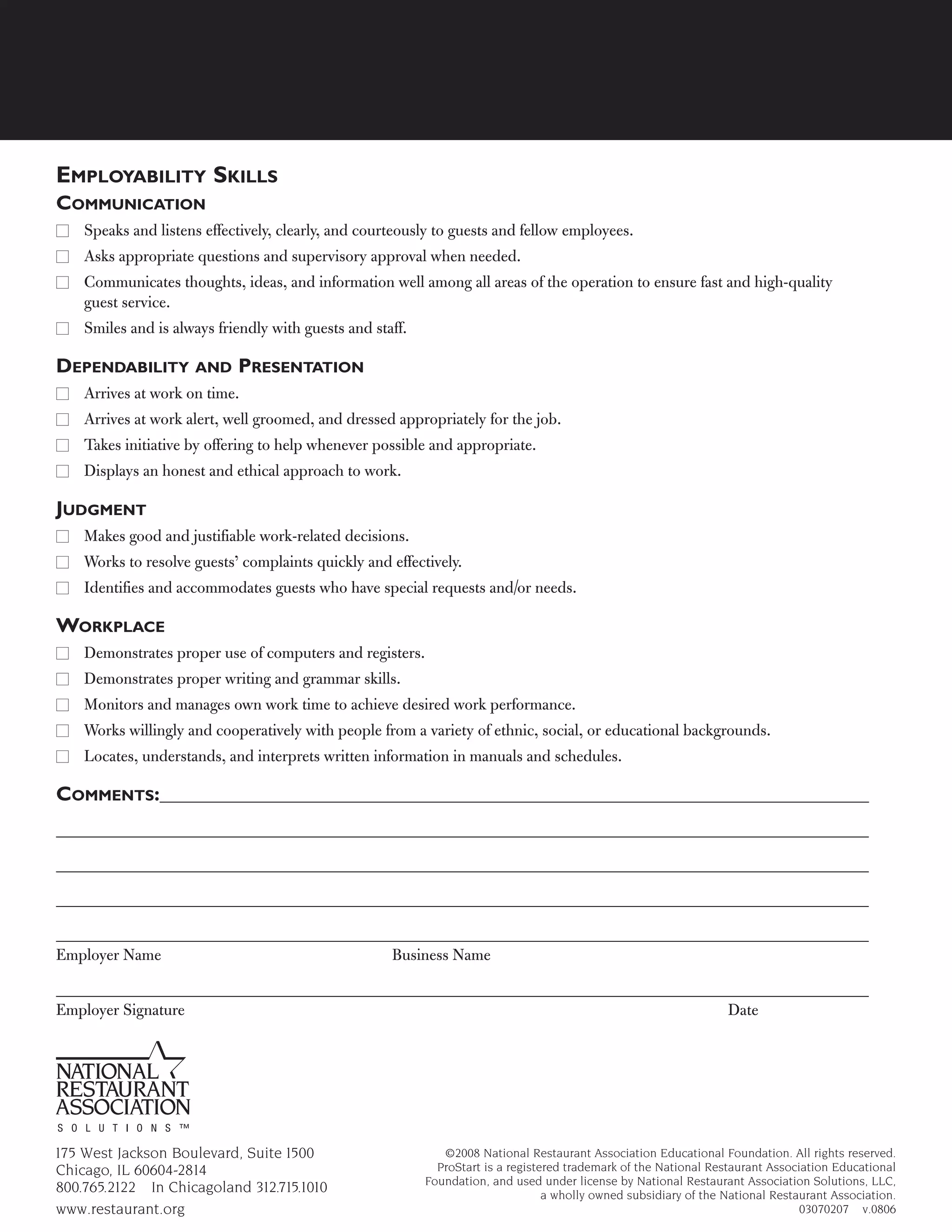 Work Exp Checklist | PDF