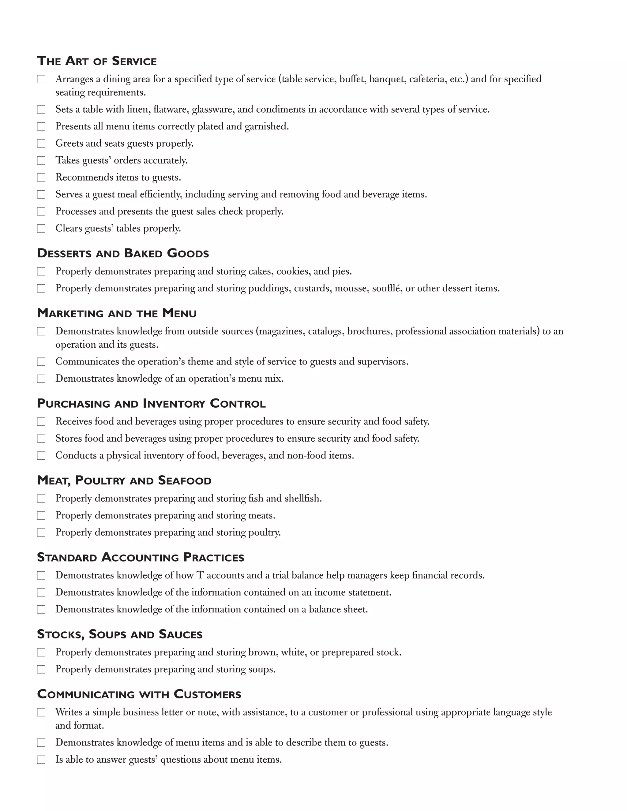 Work Exp Checklist | PDF