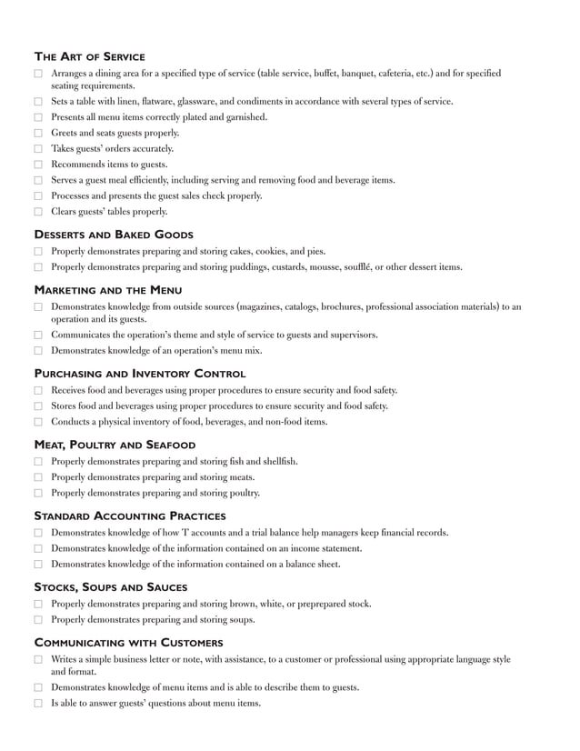 Work Exp Checklist | PDF