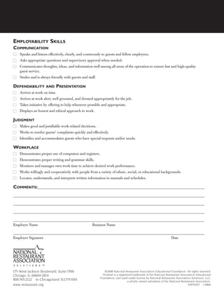 Work Exp Checklist | PDF
