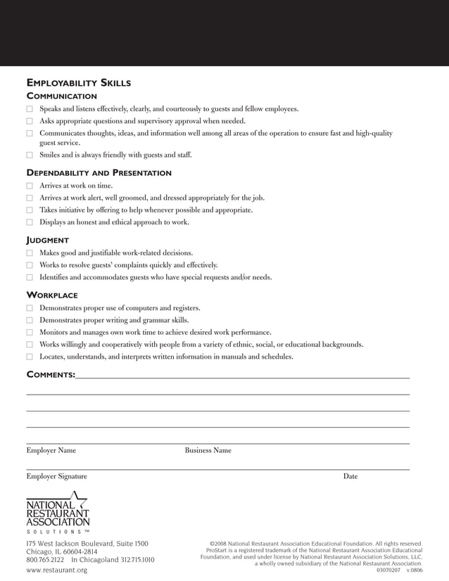 Work Exp Checklist | PDF