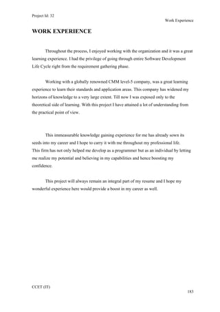 Work experience | DOC