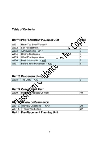 Work Experience 1 Learner's Record | PDF