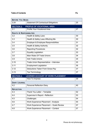 Work Experience Level 5 Learner's Record | PDF