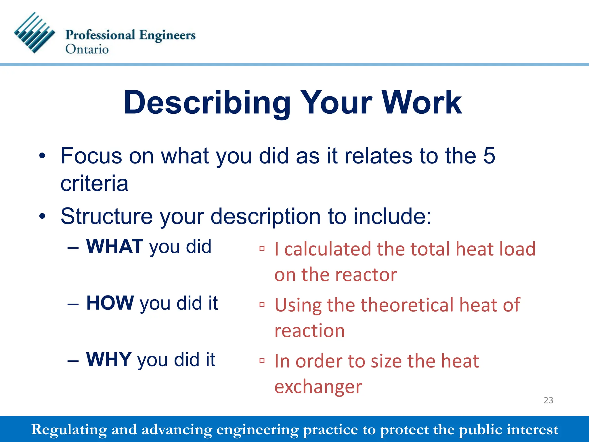 PEO's engineering Work Experience Overview | PPT