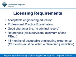 PEO's engineering Work Experience Overview | PPT