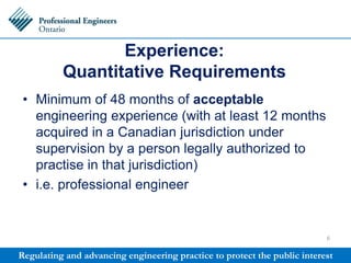 PEO's engineering Work Experience Overview | PPT