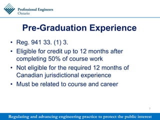 PEO's engineering Work Experience Overview | PPT