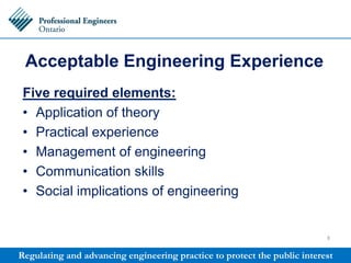 PEO's engineering Work Experience Overview | PPT