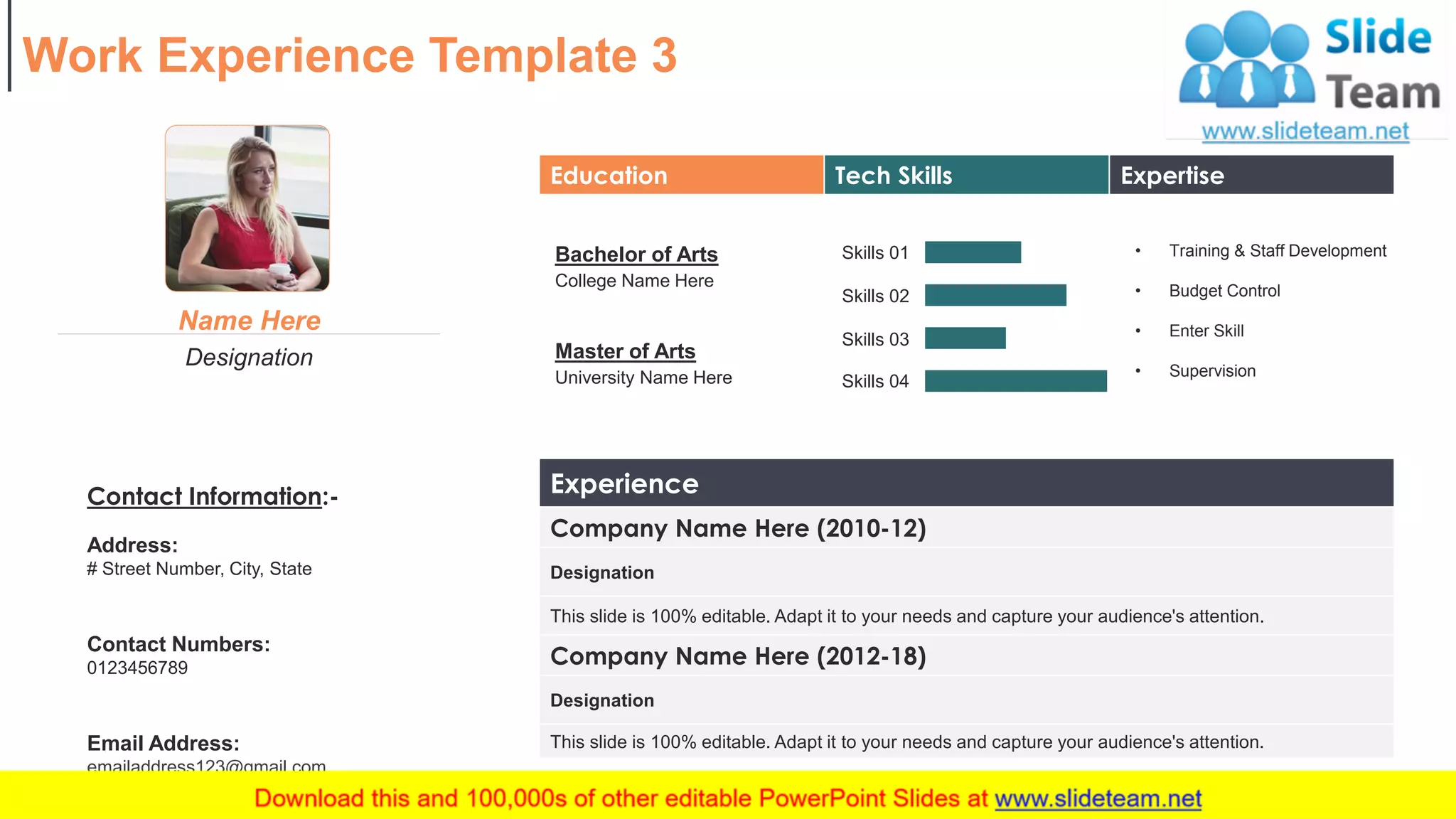 Work Experience PowerPoint Presentation Slides | PDF