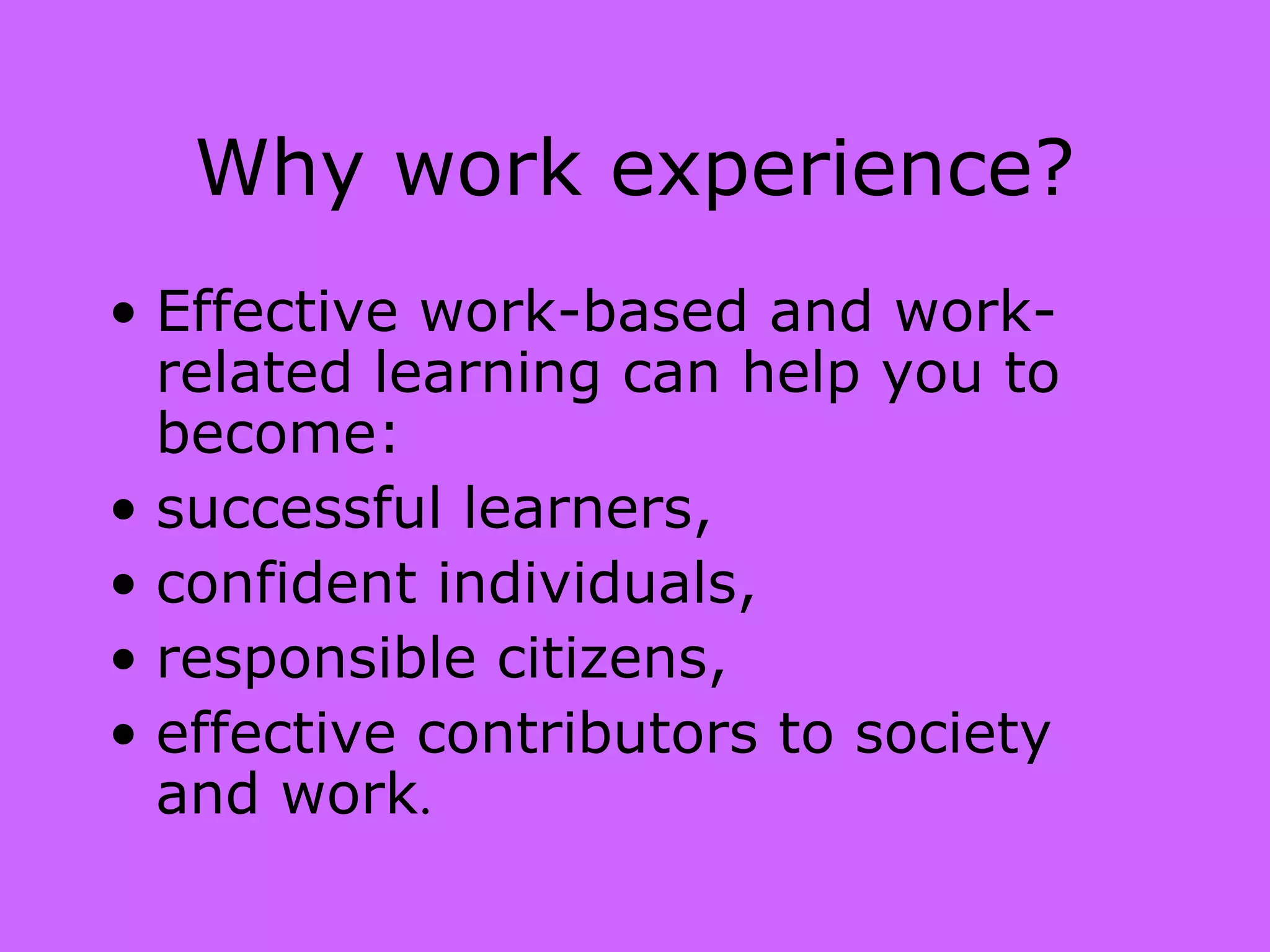 Work experience | PPT