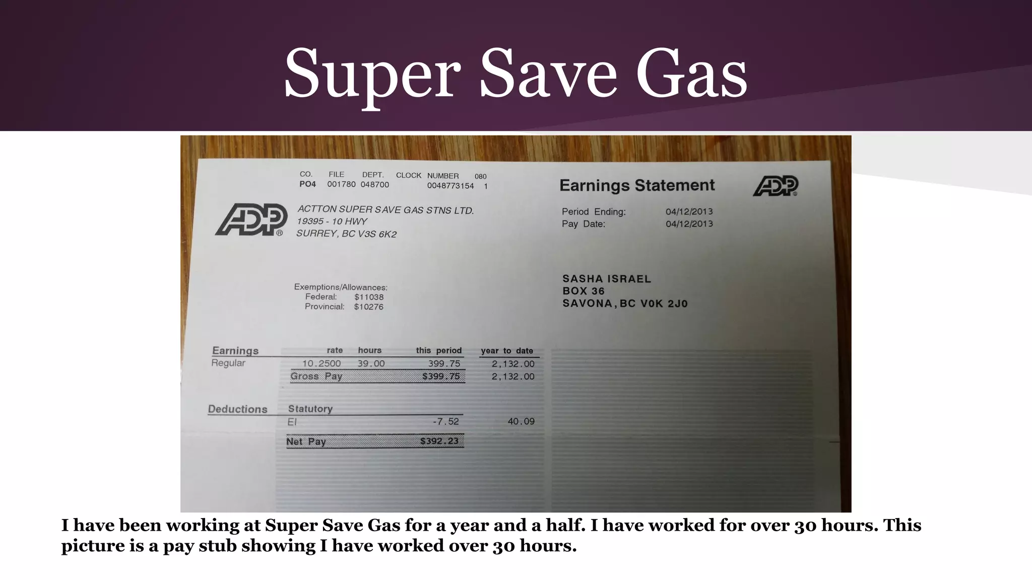 Work experience project | PDF