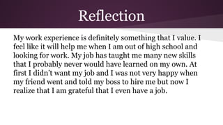 Work experience project (1) | PDF