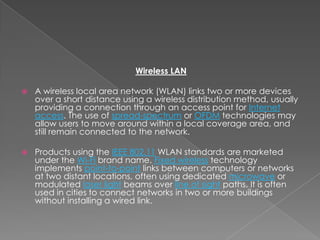 Work exp ( wireless netwrk) | PPT