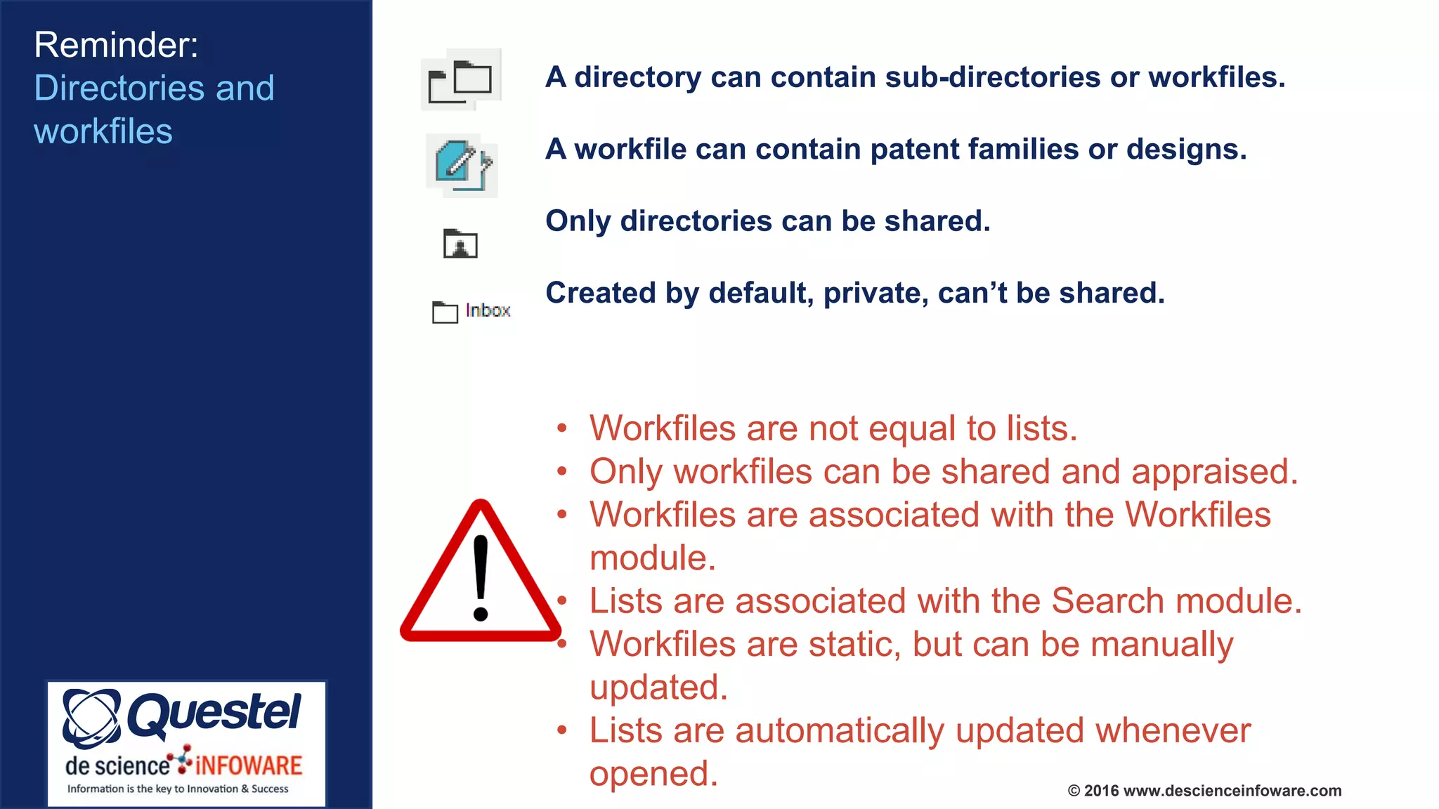 Questel Orbit Tips & Tricks webinar - Orbit Workfiles | PDF