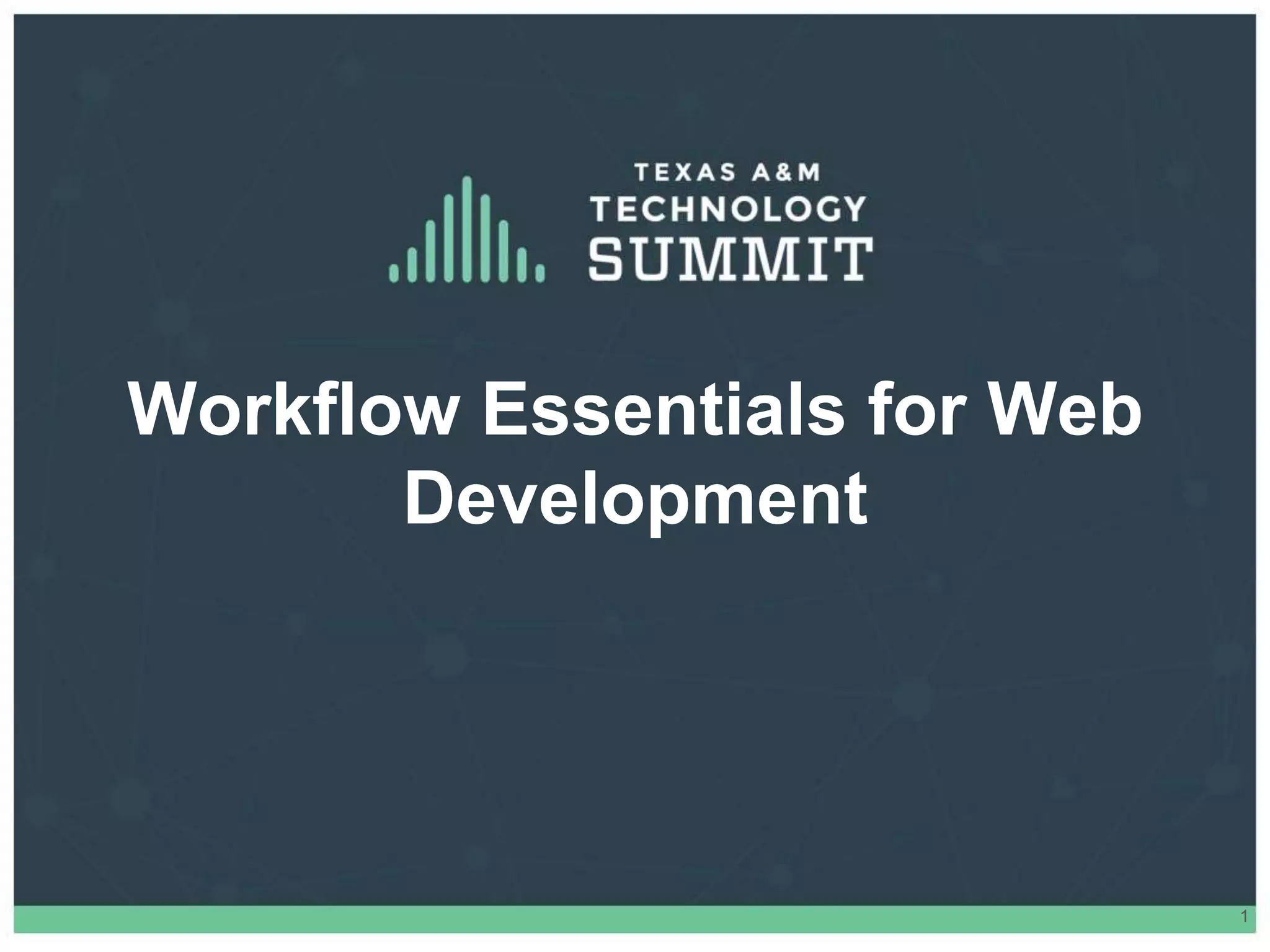 Workflow Essentials for Web Development | PPT