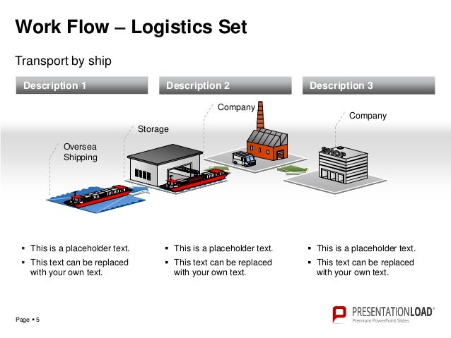 PowerPoint Work Flow Logistics Set
