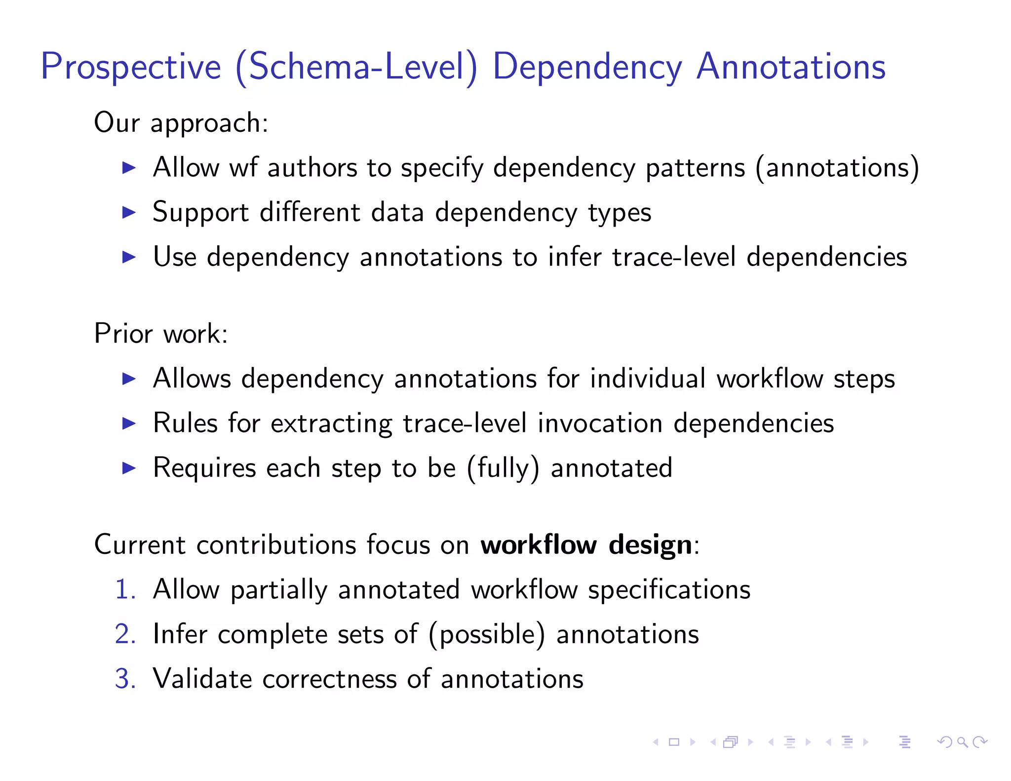 Validation and Inference of Schema-Level Workflow Data-Dependency Annotations | PPT