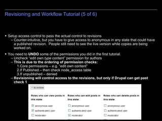 Workflow, Revisioning and Rules in Drupal | PPT | Resume Writing and Advice | Job Search