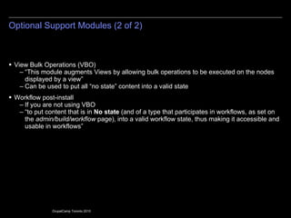 Workflow, Revisioning and Rules in Drupal | PPT | Resume Writing and Advice | Job Search