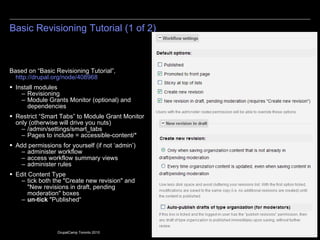 Workflow, Revisioning and Rules in Drupal | PPT | Resume Writing and Advice | Job Search
