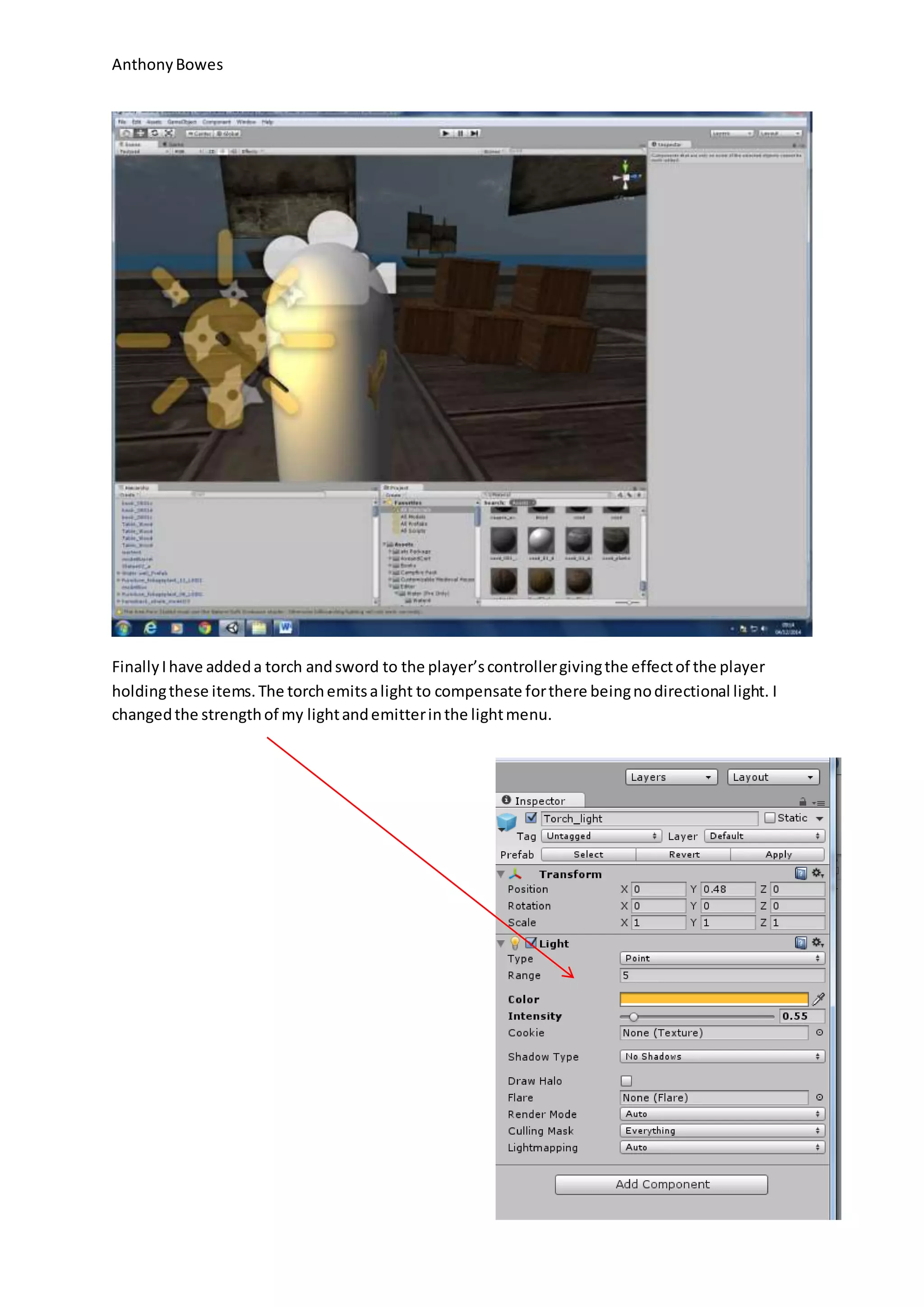 Anthony Bowes Work flow 3D Game | DOCX