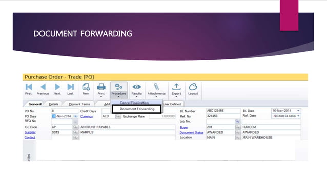 Workflow approval mechanisms in facts erp | PPT