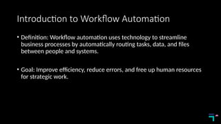 Automate your Buisness Workflows with AI to Improve Efficiency | PPTX