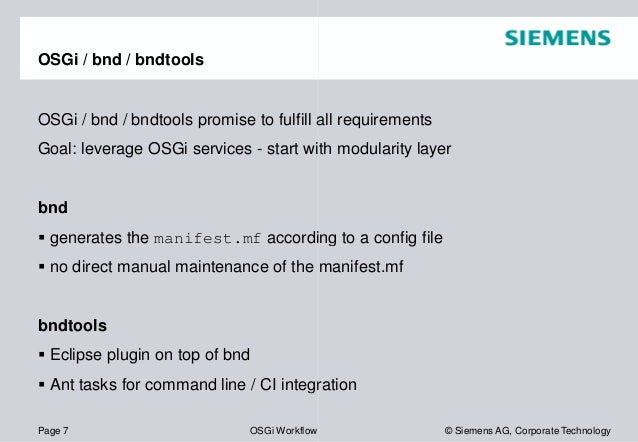 Workflow for Development, Release and Versioning with OSGi / bndtools…