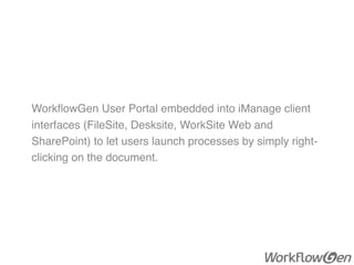 Workflowgen for iManage | PDF | Computer Software and Applications ...