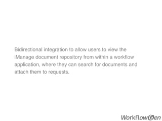 Workflowgen for iManage | PDF | Computer Software and Applications | Computing
