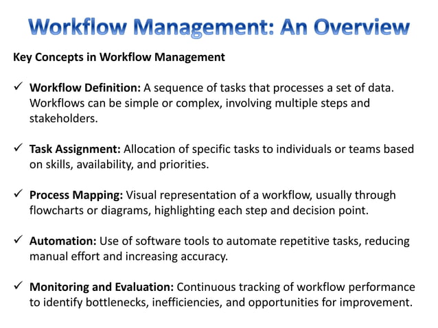 Workflow Management - An Overview about Workflow Automation | PPT