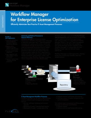 Workflow Manager for Software License Optimization | PDF