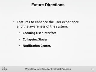 Workflow Interface for Editorial Process | PPTX