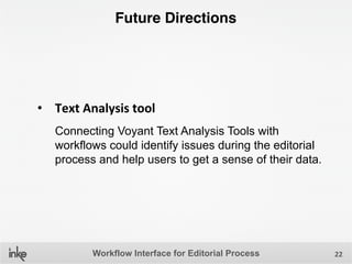 Workflow Interface for Editorial Process | PPTX
