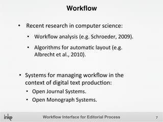 Workflow Interface for Editorial Process | PPTX