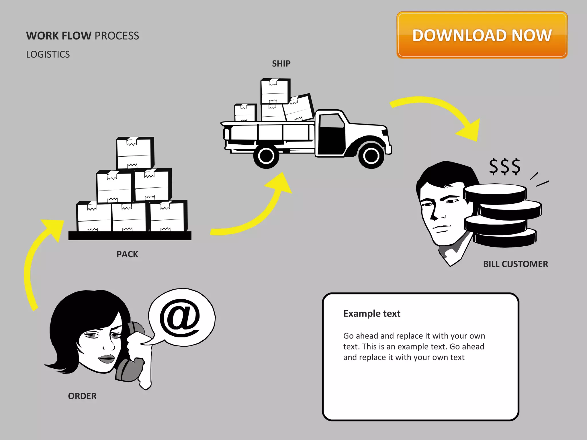 Work Flow Process Animated by Slideshop | PPT