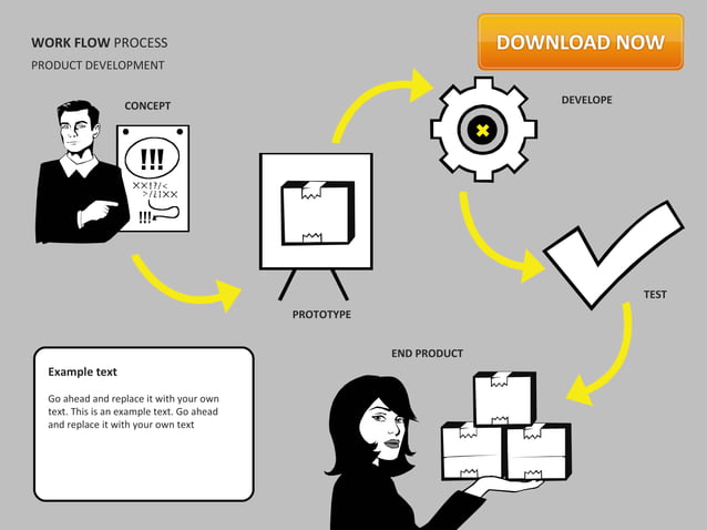 Work Flow Process Animated by Slideshop | PPT