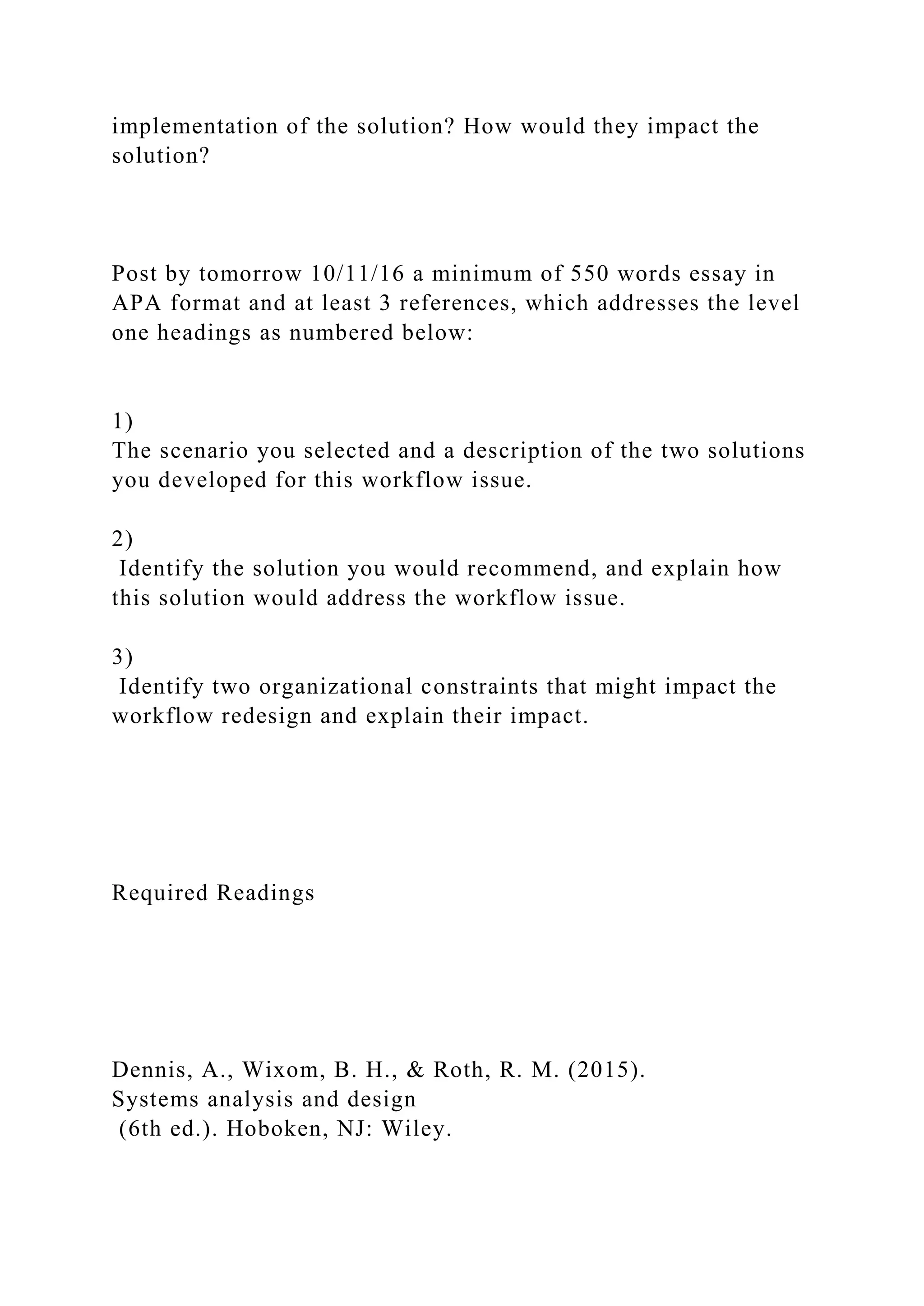 Workflow RedesignAfter conducting a thorough gap analysis, the.docx