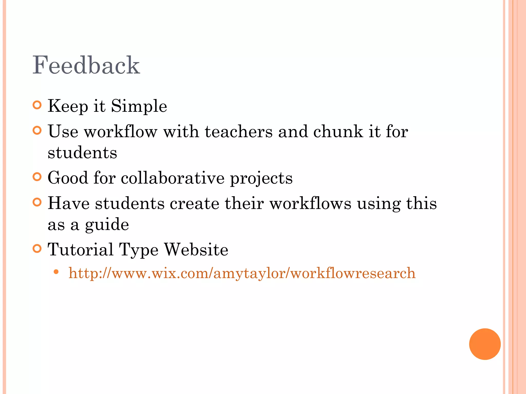 Work Flow Student Research Model (802) | PPT