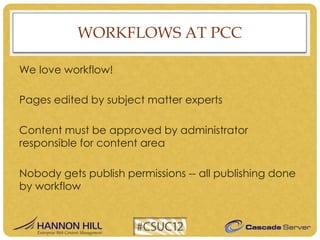 Enhanced Workflows in Cascade Server by Leah Einecker | PPTX